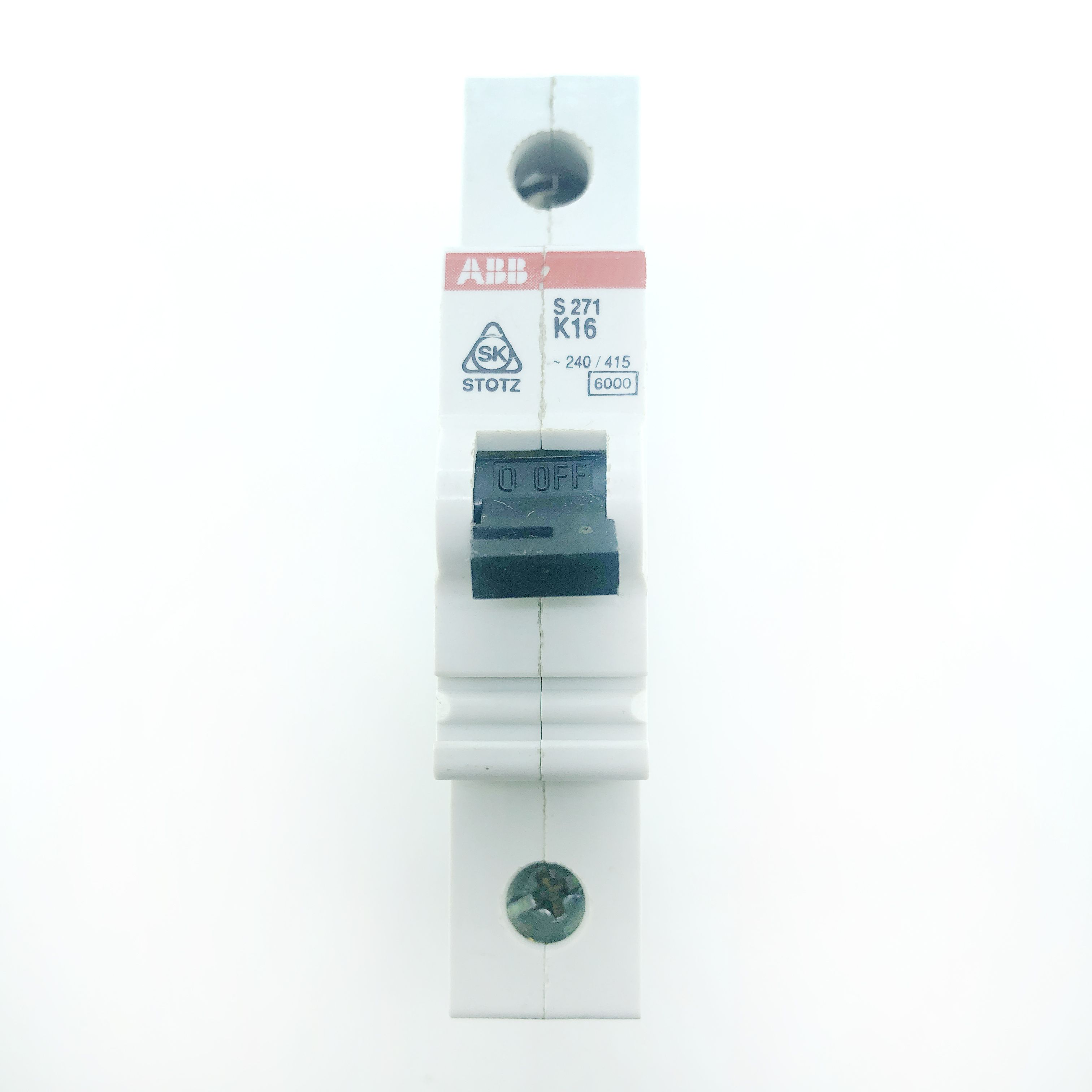 MCB's: ABB S271 K16 16A 16 Amp MCB Circuit Breaker Type K